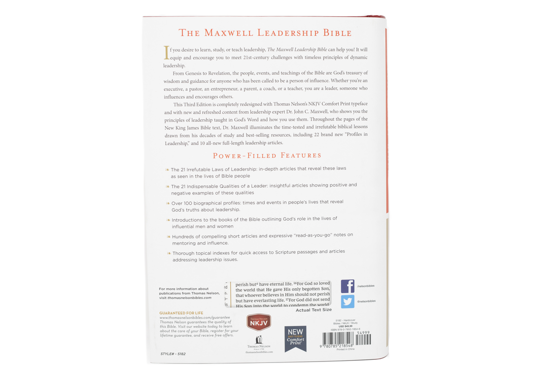 The Maxwell Leadership Bible NKJV [Hardcover] - Revised Third Edition