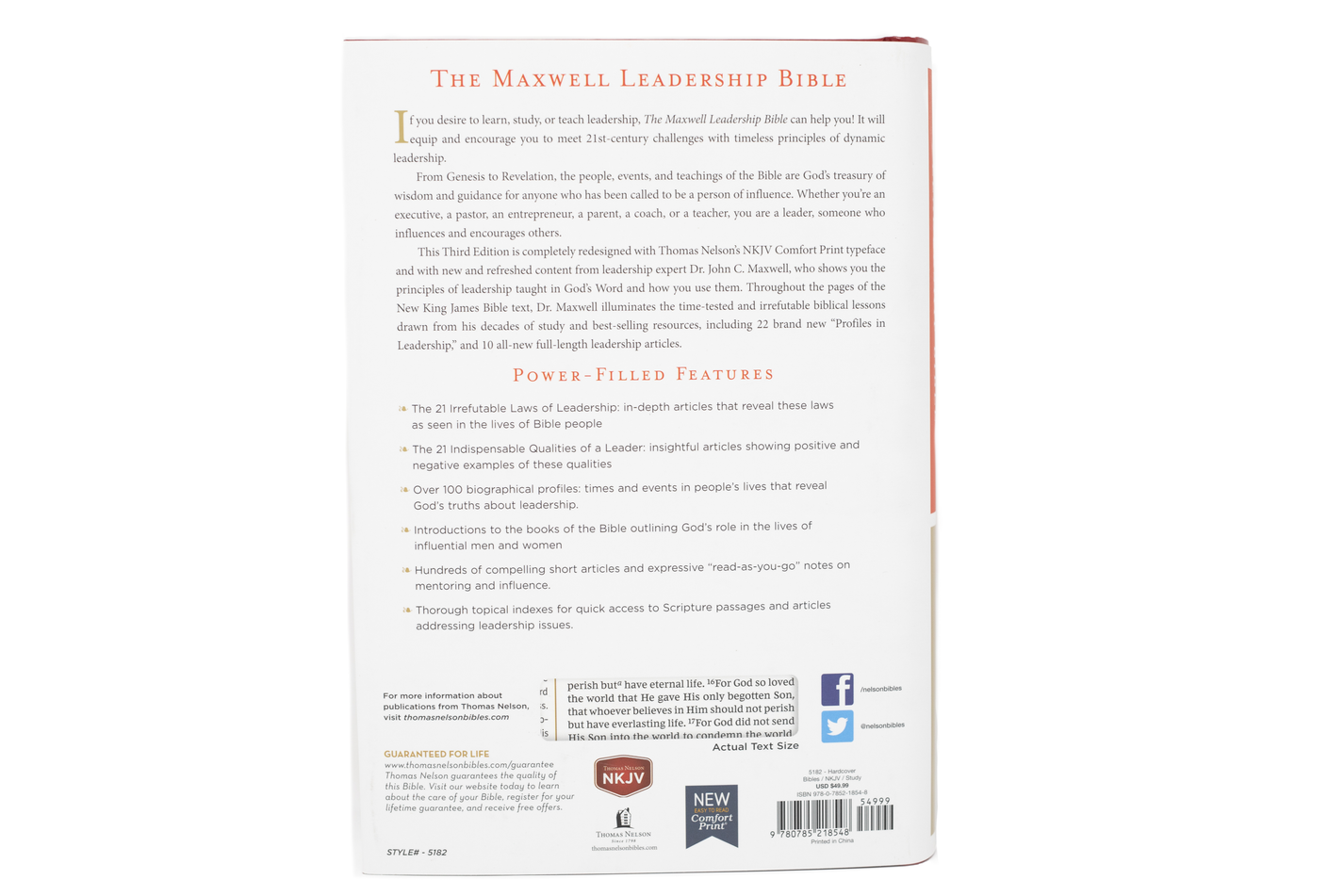 The Maxwell Leadership Bible NKJV [Hardcover] - Revised Third Edition